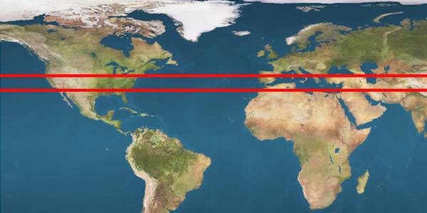 37th Parallel Map Of World - Map